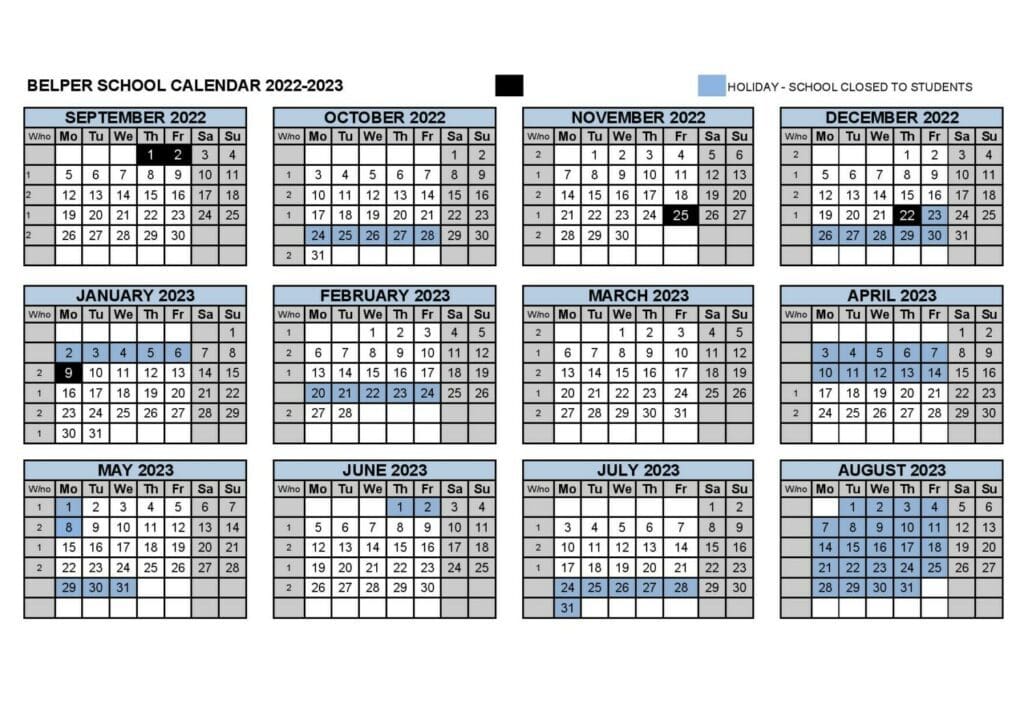Calendar & Term Dates - Belper School & Sixth Form Centre